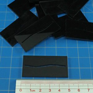 LITKO Paper Miniature Bases, 25x50mm Rectangle, 3mm Black (10)