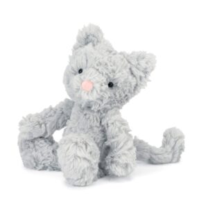 jellycat squiggle kitty stuffed animal, small, 9 inches