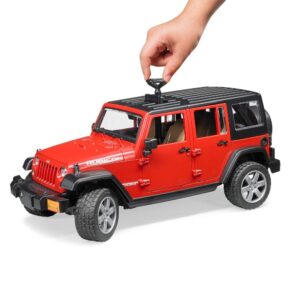 Bruder Toys - Recreational Realistic Jeep Wrangler Unlimited Rubicon with Openable Doors and Removeable Rear Seat (Color May Vary) - Ages 3+