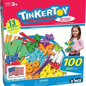 TINKERTOY ‒ 100 Piece Essentials Value Set ‒ Ages 3+ Preschool Education Toy