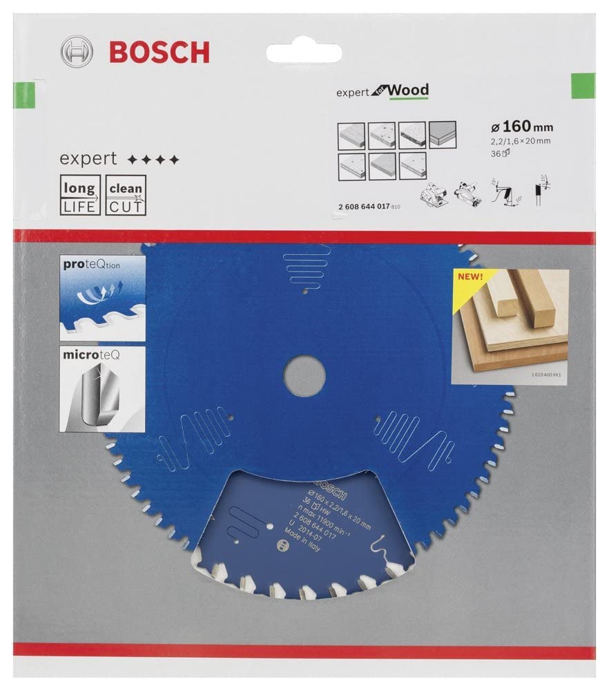 Bosch 2608644017 EXWOH 6.3" x 20mm 36T Circular saw blade Top Precision