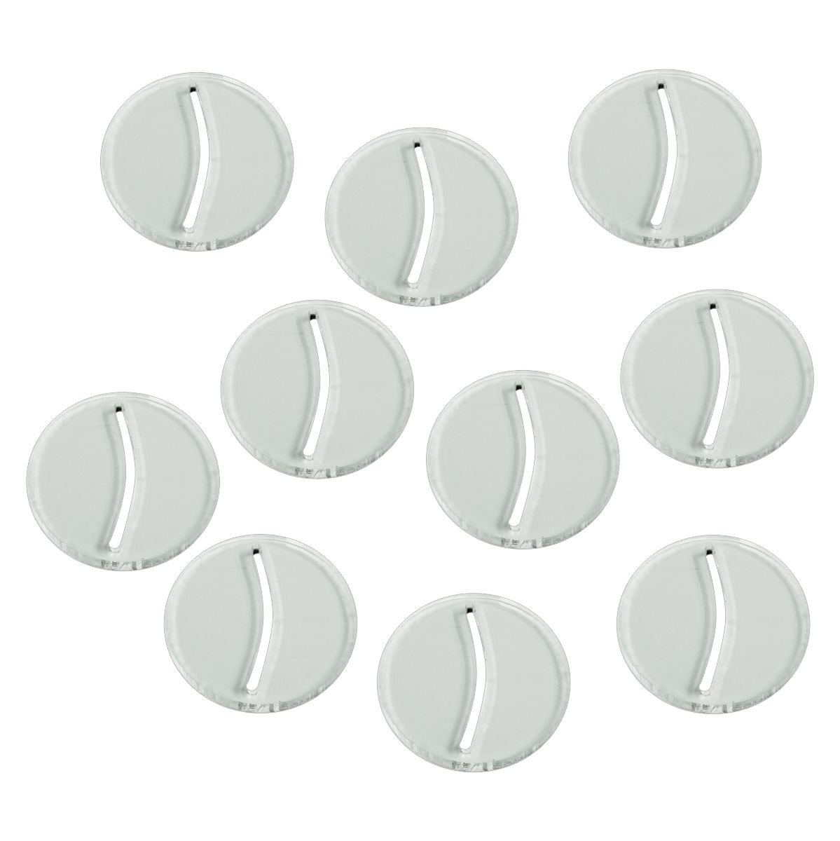 LITKO Paper Miniature Bases | Round | Circle | Slotted Paper Figure Holder | Compatible with Dungeons and Dragons | Game Card Stands (3mm Clear Acrylic, 30mm)