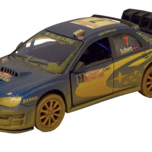 KiNSMART 2007 Subaru Impreza WRC Racing Edition 5 Inch 1:36 Scale Die Cast Metal Model Toy Race Car After Race Dirty Version