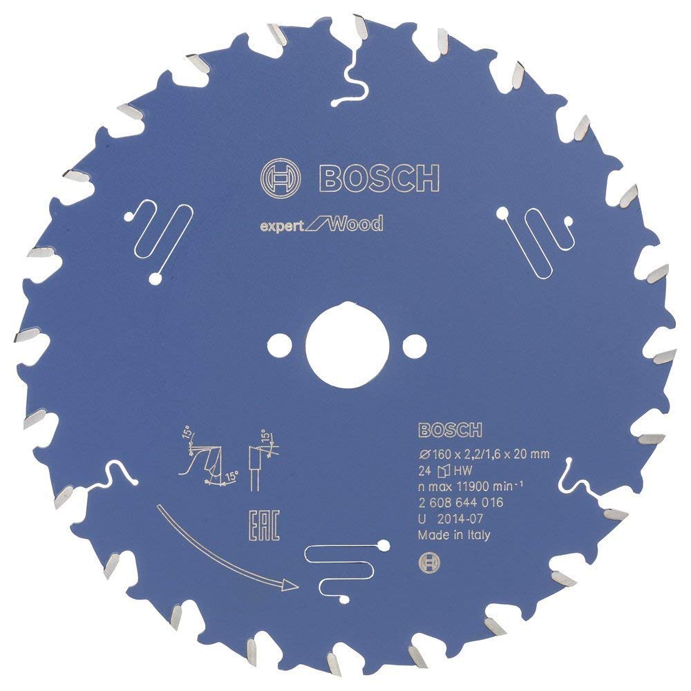 Bosch 2608644016 EXWOH 6.3" x 20mm 24T Circular saw blade Top Precision