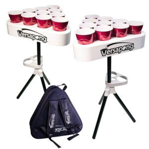 portable beer pong table/tailgate game with backpack carry case and balls