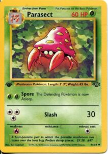 wizards of the coast pokemon jungle 1st edition uncommon card #41/64 parasect