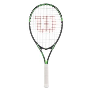 wilson tour slam adult recreational tennis racket - grip size 3 - 4 3/8", grey/green