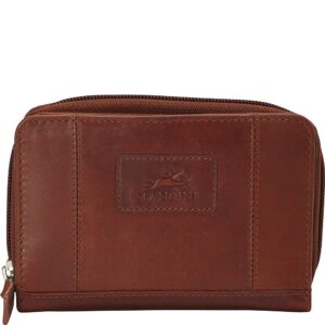 mancini leather goods casablanca collection: ladies’ extra-small rfid clutch