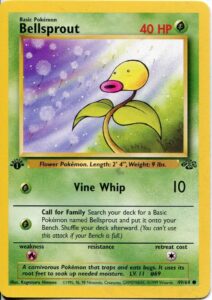 wizards of the coast pokemon jungle 1st edition common card #49/64 bellsprout