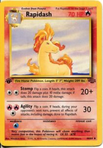 wizards of the coast pokemon jungle 1st edition uncommon card #44/64 rapidash