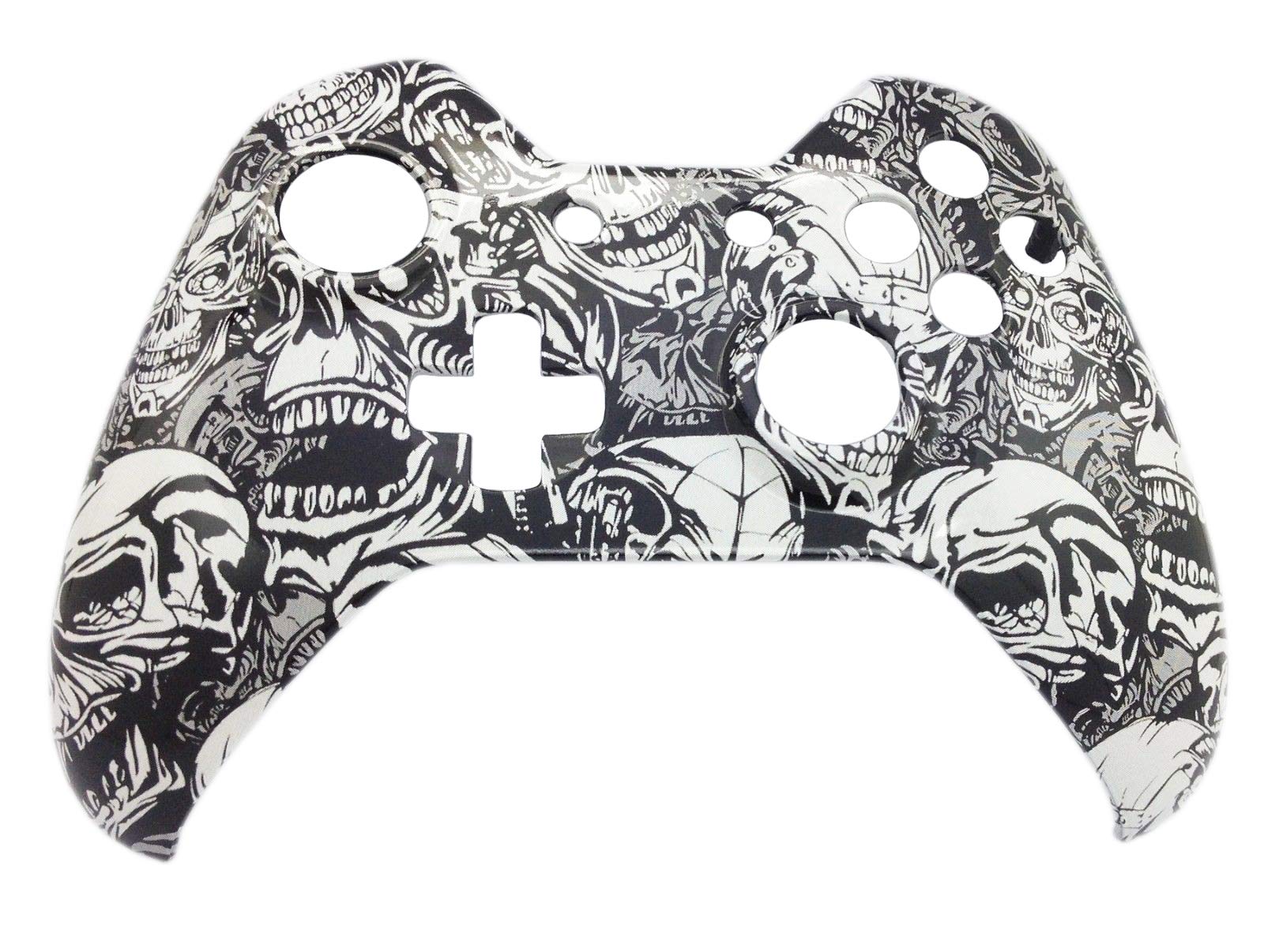 E-MODS GAMING® WHITE ZOMBIE Pattern Hydro Dipped Front Shell Cover Mod for Xbox One Controller