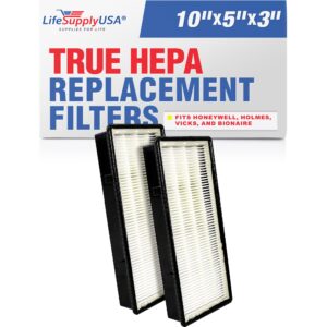 lifesupplyusa hepa filter replacements compatible with hrf-c1, 16216 holmes hapf30 and bionaire, compatible with vicks air cleaners (2-pack)