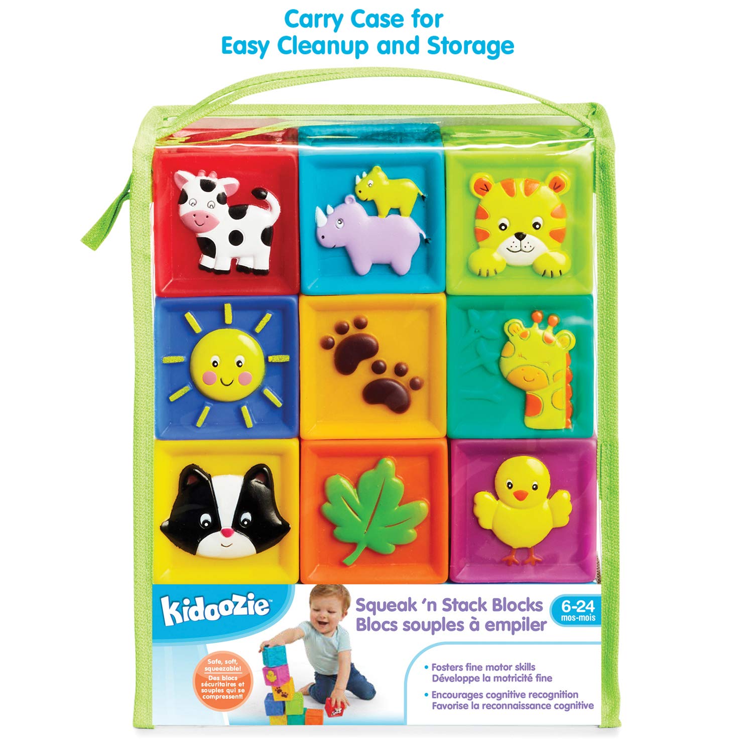 Earlyears Squeak 'n Stack Blocks Baby Toy