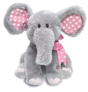 cuddle barn ellie the elephant - animated musical pink polka dotted stuffed animal plush toy sways, flaps floppy ears, and sings "do your ears hang low," 12"