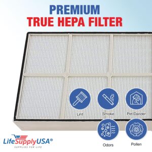 LifeSupplyUSA HEPA Filter Replacement Compatible with Whirlpool Whispure 1183054K AP350 AP450 AP510 Air Purifiers (Plastic Frame)