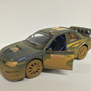 KiNSMART 2007 Subaru Impreza WRC Racing Edition 5 Inch 1:36 Scale Die Cast Metal Model Toy Race Car After Race Dirty Version