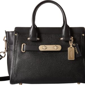 COACH Pebbled Leather Coach Swagger 27 Li/Black One Size