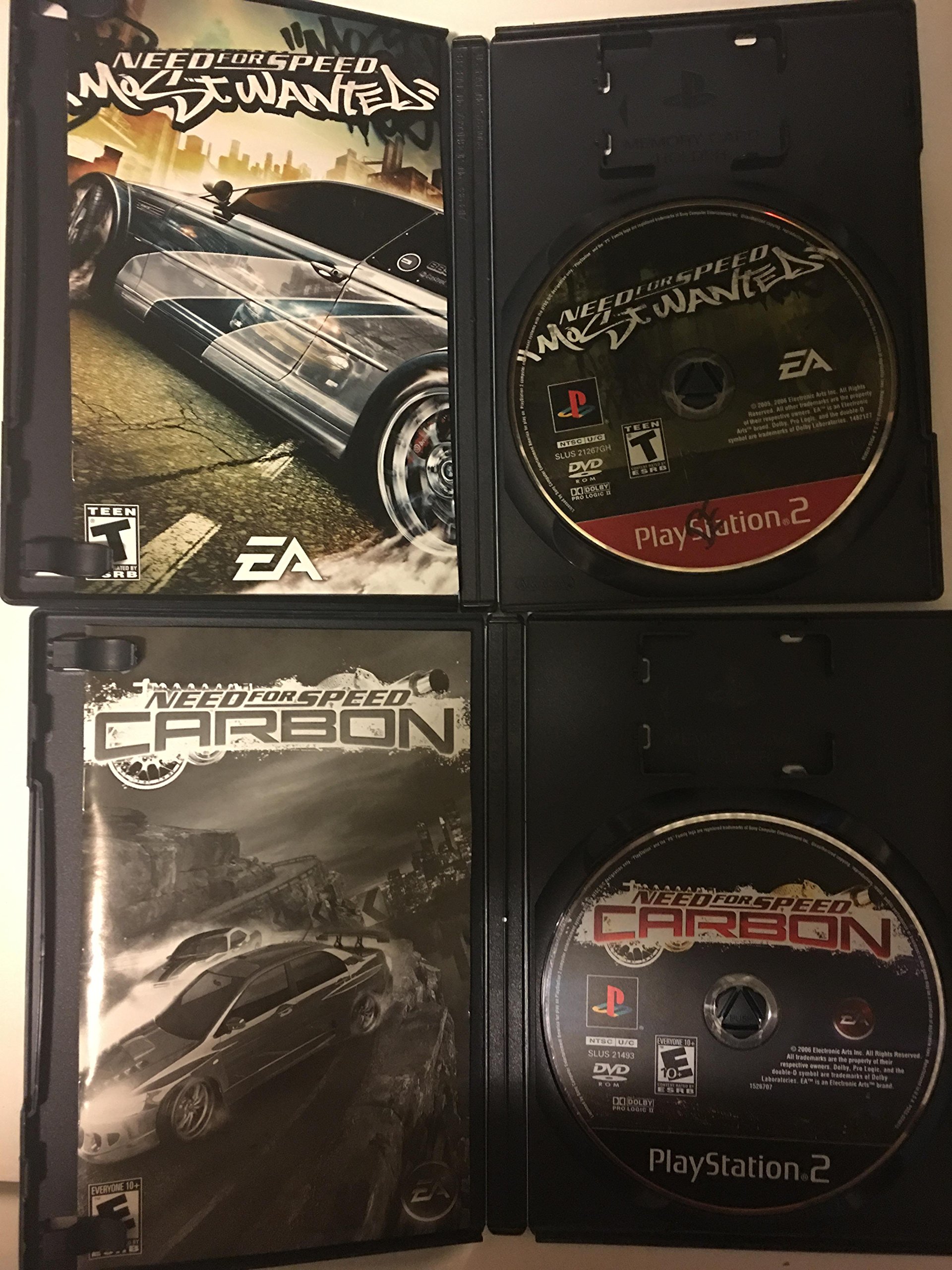 Need for Speed Most Wanted and Need for Speed Carbon (2 Pk) Bundle Set for Sony PlayStation 2