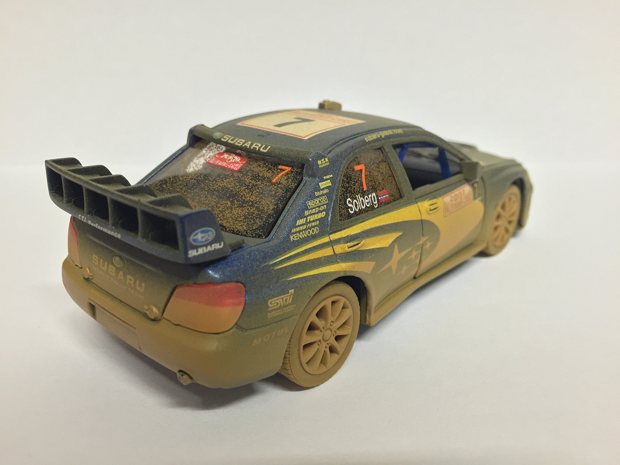 KiNSMART 2007 Subaru Impreza WRC Racing Edition 5 Inch 1:36 Scale Die Cast Metal Model Toy Race Car After Race Dirty Version