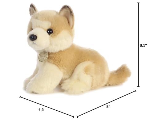 Aurora® Adorable Miyoni® Tots Akita Puppy Stuffed Animal - Lifelike Detail - Cherished Companionship - Brown 9 Inches