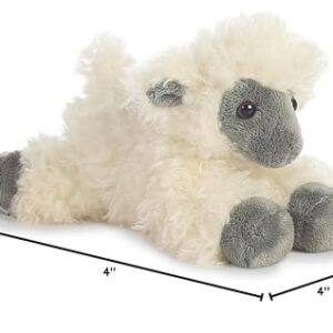 Aurora® Adorable Mini Flopsie™ Black Face Sheep Stuffed Animal - Playful Ease - Timeless Companions - White 8 Inches