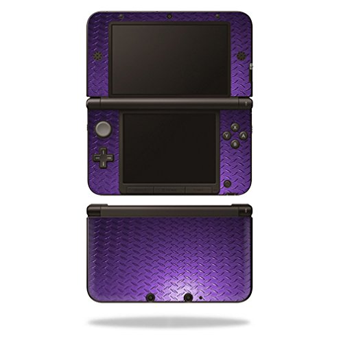 MightySkins Skin Compatible with Nintendo 3DS XL Original (2012-2014 Models) Sticker Wrap Skins Purple Diamond Plate