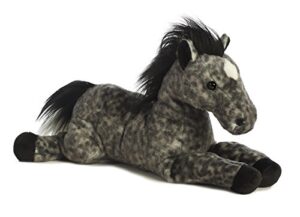 aurora® adorable flopsie™ jack™ stuffed animal - playful ease - timeless companions - gray 12 inches