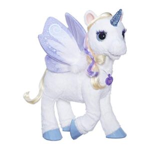 furreal starlily, my magical unicorn interactive plush pet toy, light-up horn, ages 4 and up(amazon exclusive)