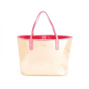 ban.do everything tote bag, rose gold/neon pink