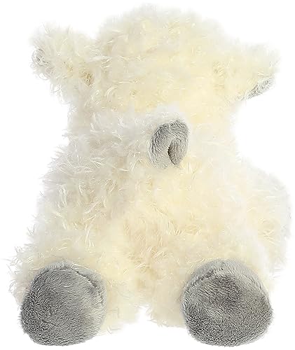 Aurora® Adorable Mini Flopsie™ Black Face Sheep Stuffed Animal - Playful Ease - Timeless Companions - White 8 Inches