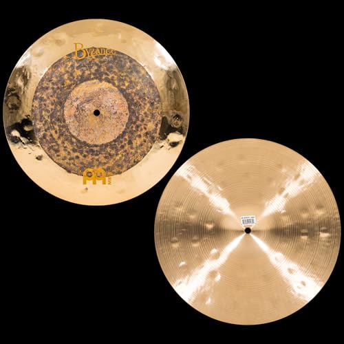 Meinl Cymbals Byzance 15" Dual Hihats, Pair — Made in Turkey — Hand Hammered B20 Bronze, 2-Year Warranty, B15DUH