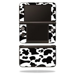 mightyskins skin compatible with nintendo 3ds xl - cow print | protective, durable, and unique vinyl decal wrap cover | easy to apply, remove, and change styles | made in the usa