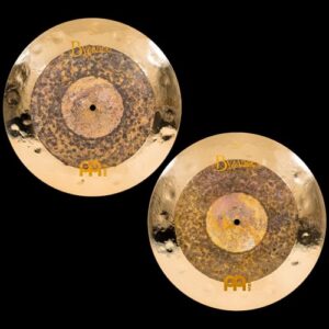 Meinl Cymbals Byzance 15" Dual Hihats, Pair — Made in Turkey — Hand Hammered B20 Bronze, 2-Year Warranty, B15DUH