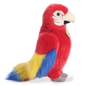 Aurora® Adorable Miyoni® Macaw Parrot Stuffed Animal - Lifelike Detail - Cherished Companionship - Red 11 Inches