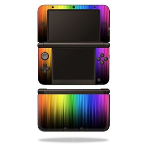 mightyskins skin compatible with nintendo 3ds xl - rainbow streaks | protective, durable, and unique vinyl decal wrap cover | easy to apply, remove, and change styles | made in the usa