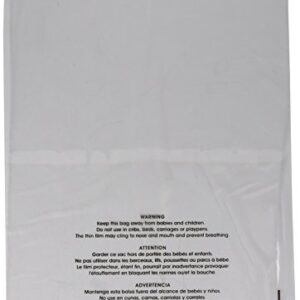 Uline Suffocation Warning Poly Bag, 1.5 ml Self-Sealed, 100 Count (S-19131) 11x14