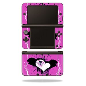 mightyskins skin compatible with nintendo 3ds xl original (2012-2014 models) sticker wrap skins poison heart