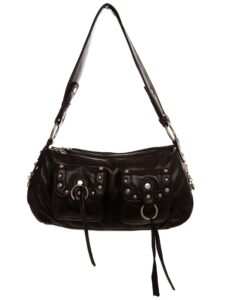 handbags for all fringe structure studded hobo shoulder handbag