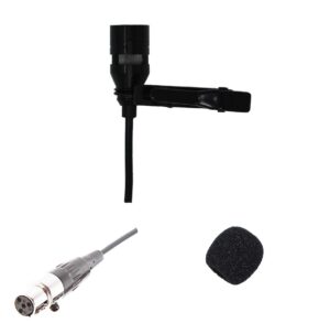 lavalier lapel mic with 4 pin mini xlr ta4f connector for shure