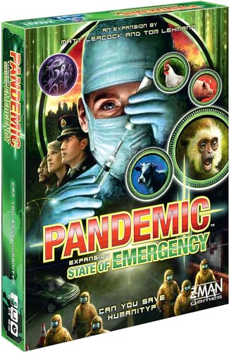 Pandemic State of Emergency Board Game EXPANSION | Family Board Game | Strategy Board Game | Cooperative Board Game | Ages 8+ | 2 to 4 players | Average Playtime 45 minutes | Made by Z-Man Games