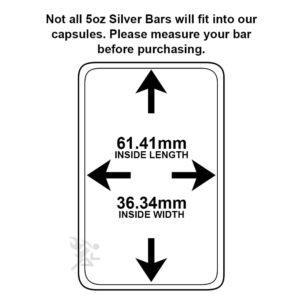 5oz Silver Bar Direct Fit Air-Tite Brand Capsule Holders, 2 Pack