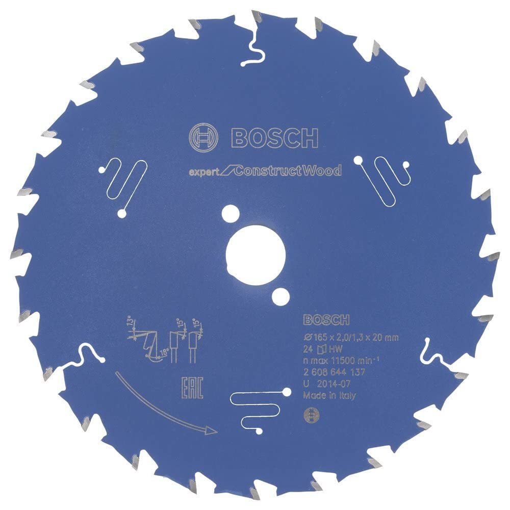 Bosch 2608644137 EXCWH 6.5" x 20mm 24T Circular saw blade Top Precision