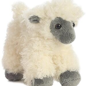 Aurora® Adorable Mini Flopsie™ Black Face Sheep Stuffed Animal - Playful Ease - Timeless Companions - White 8 Inches