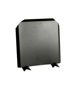 hy-c fb1515 fireback, stainless steel painted black, adjustable installation, protects firebox, 15" x 15"