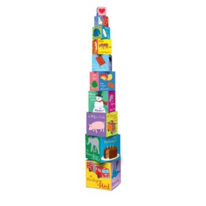 eeBoo: Read-to-Me Tot Tower Blocks Tower, Promotes Language and Concept Development, Ecourages Learning About Size and Proportion, Screen-Free Fun, for Ages 3 and up