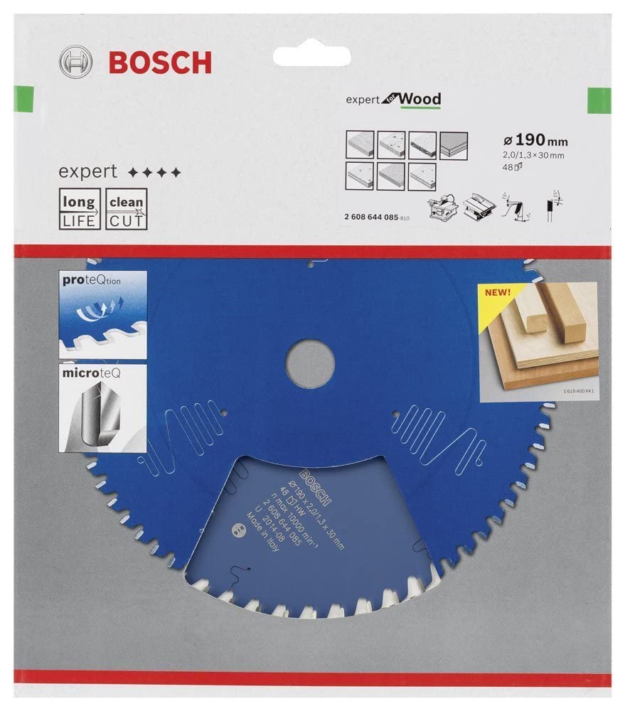 Bosch 2608644085 EXWOT 7.48" x 30mm 48T Circular Saw Blade Top Precision