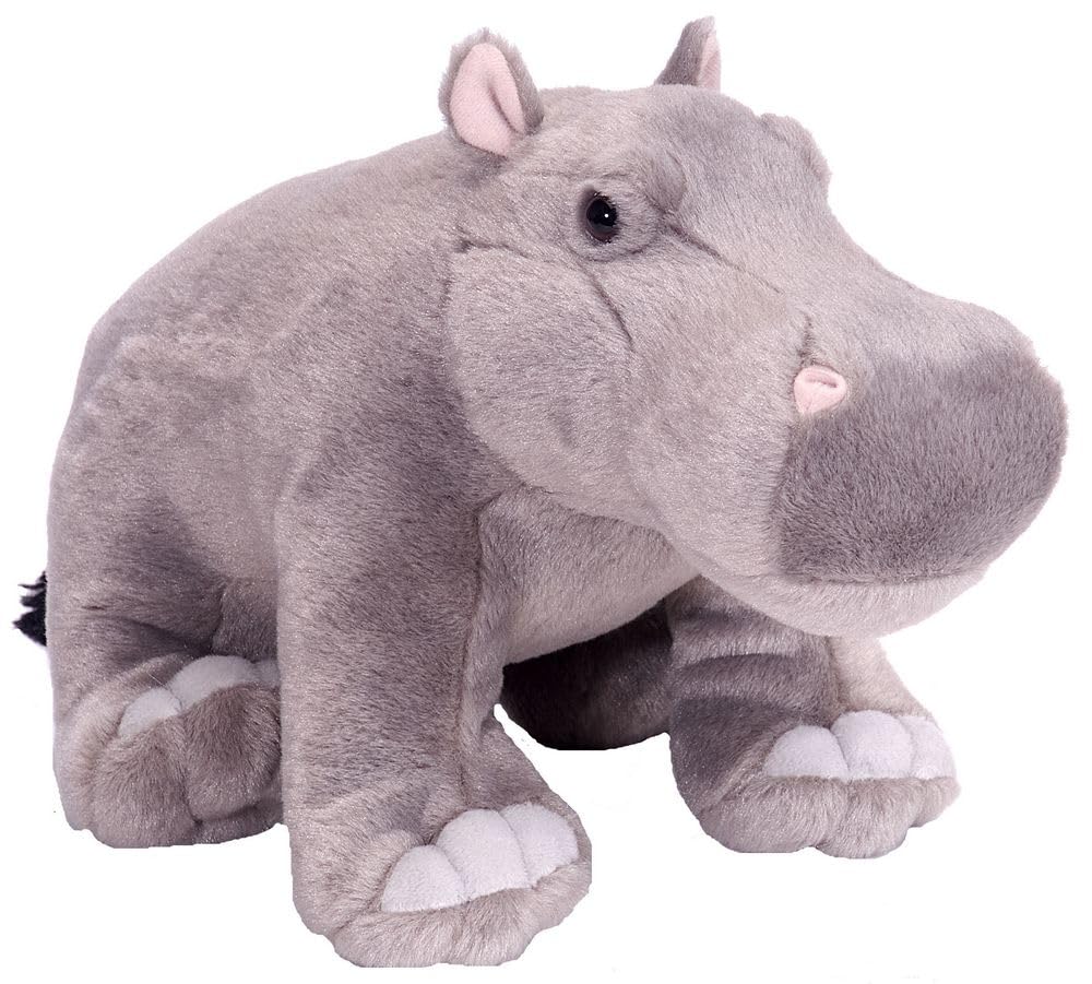 Wild Republic Hippo Plush, Stuffed Animal, Plush Toy, Gifts for Kids, Cuddlekins 12 Inches,Multi