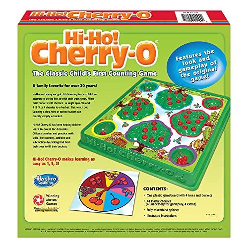 Winning Moves HI-Ho Cherry-O Games USA, The Classic Child's First Counting Game, for 2 to 4 Players, Ages 3+