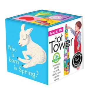 eeBoo: Read-to-Me Tot Tower Blocks Tower, Promotes Language and Concept Development, Ecourages Learning About Size and Proportion, Screen-Free Fun, for Ages 3 and up