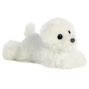 Aurora® Adorable Mini Flopsie™ Snowball™ Stuffed Animal - Playful Ease - Timeless Companions - White 8 Inches